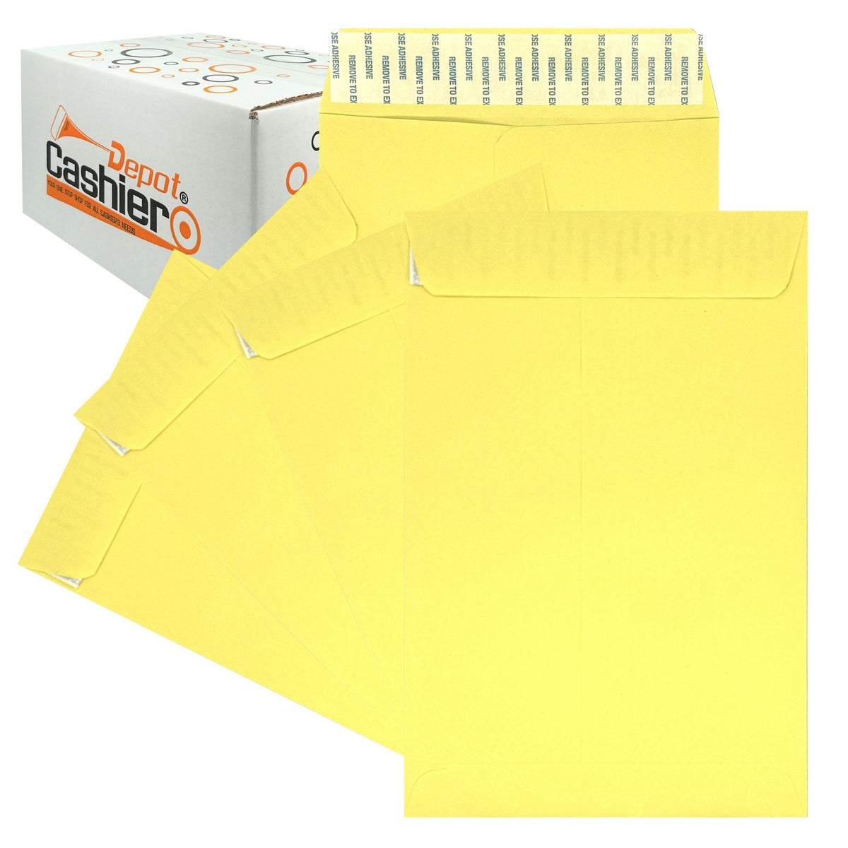 6" x 9" Catalog Envelopes, 24lb. Yellow, Peel & Seal Flap – Cashier Depot