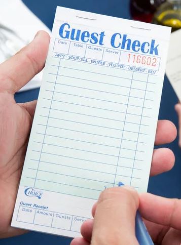 Guest Check 1 Part Green & White, Bottom Guest Receipt, 50/Case ...